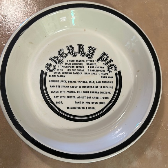 Kitchen | Vintage Cherry Pie Recipe Dish | Poshmark
